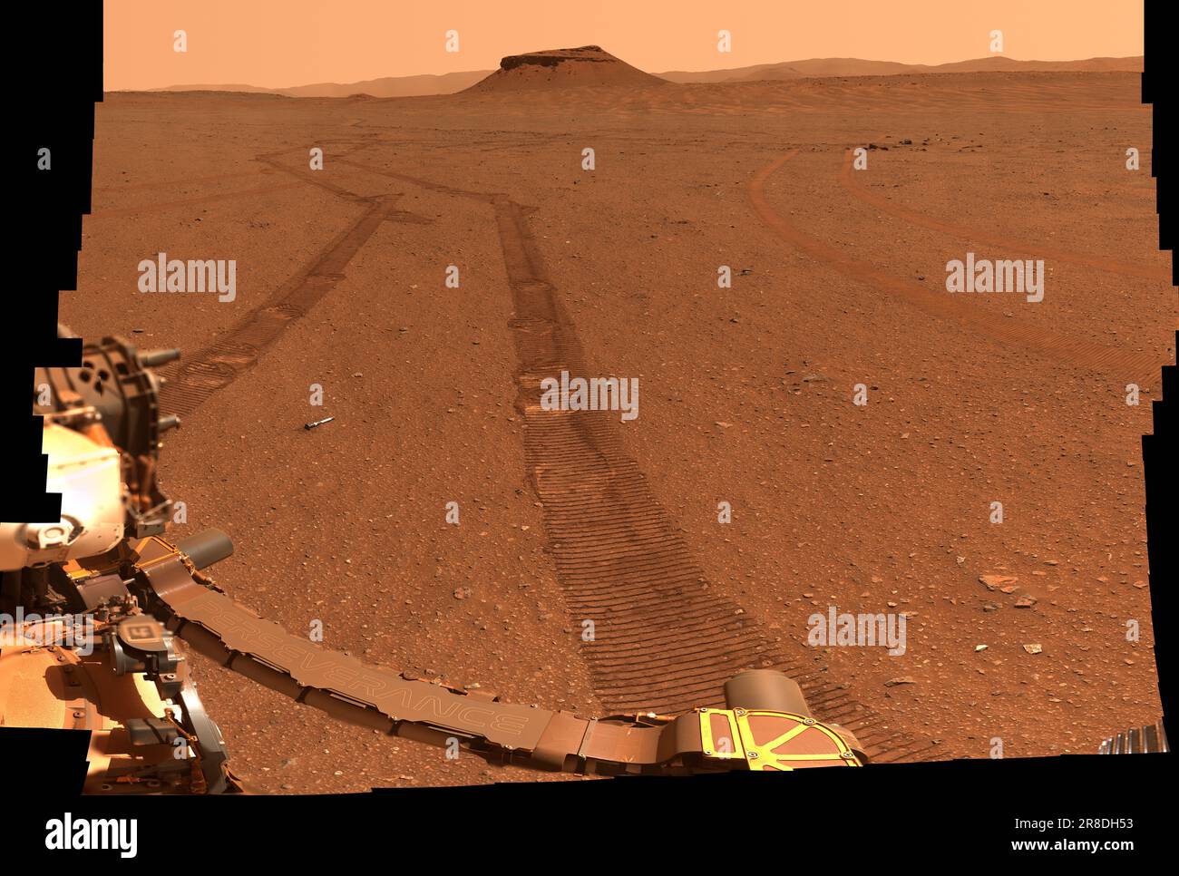 Perseverance rover completing sample drop on Mars Stock Photo - Alamy