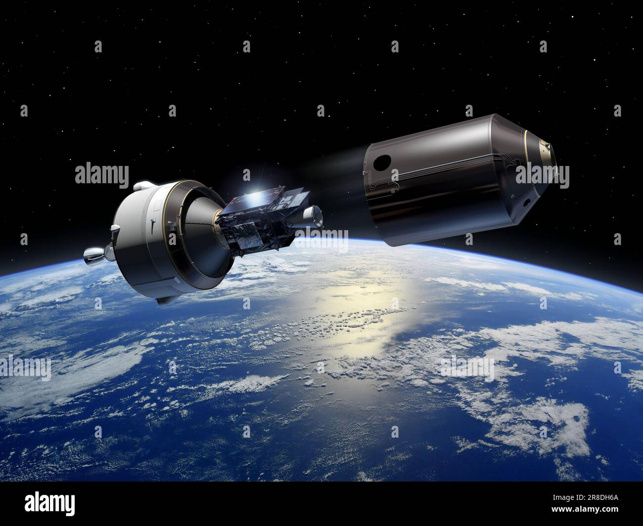Illustration of a Meteosat Third Generation-Imager (MTG-I) satellite ...