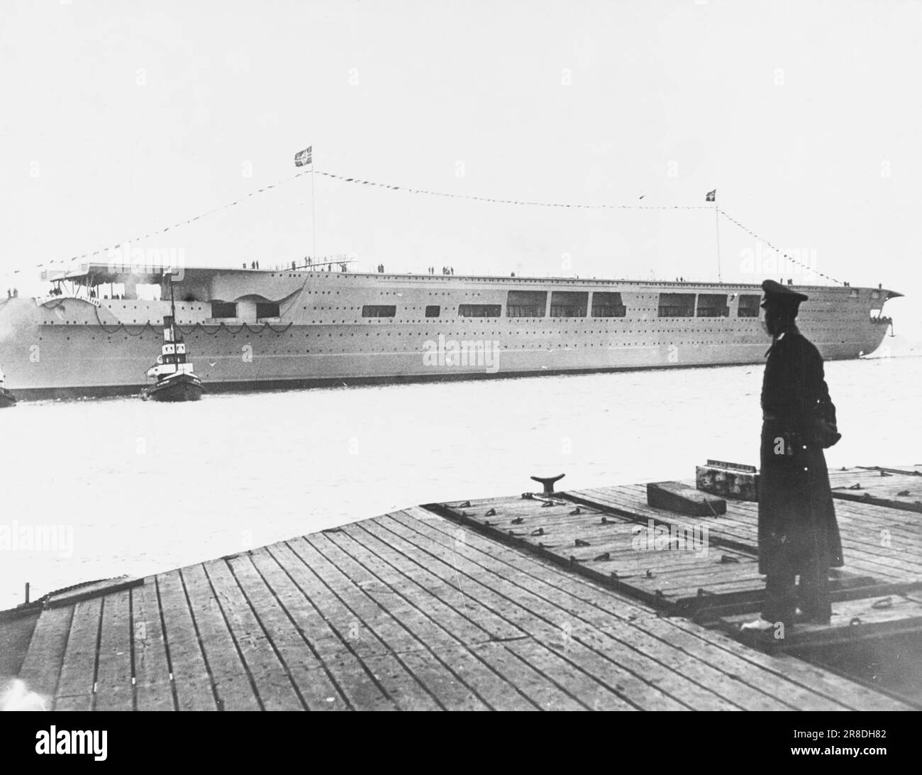 Graf Zeppelin aircraft carrier launch, Kiel, Germany, 1938 Stock Photo - Alamy