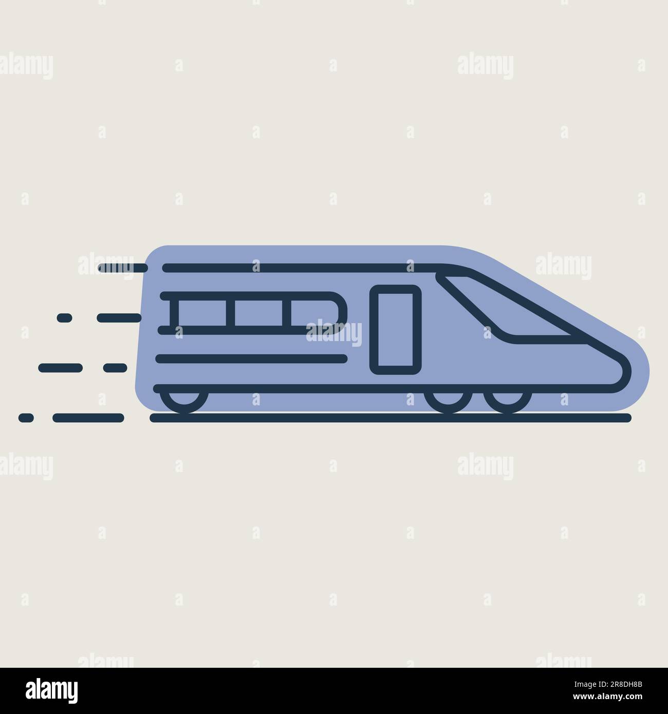 High-speed passenger train vector isolated icon. Graph symbol for ...