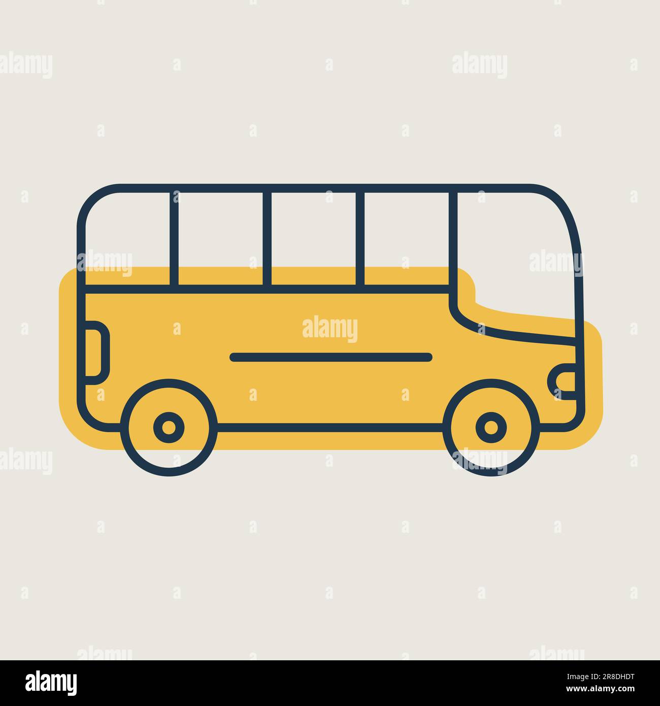 City bus vector isolated icon. Graph symbol for travel and tourism web ...