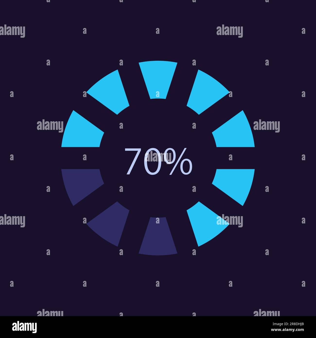 Segmented circular loading bar infographic chart design template for ...