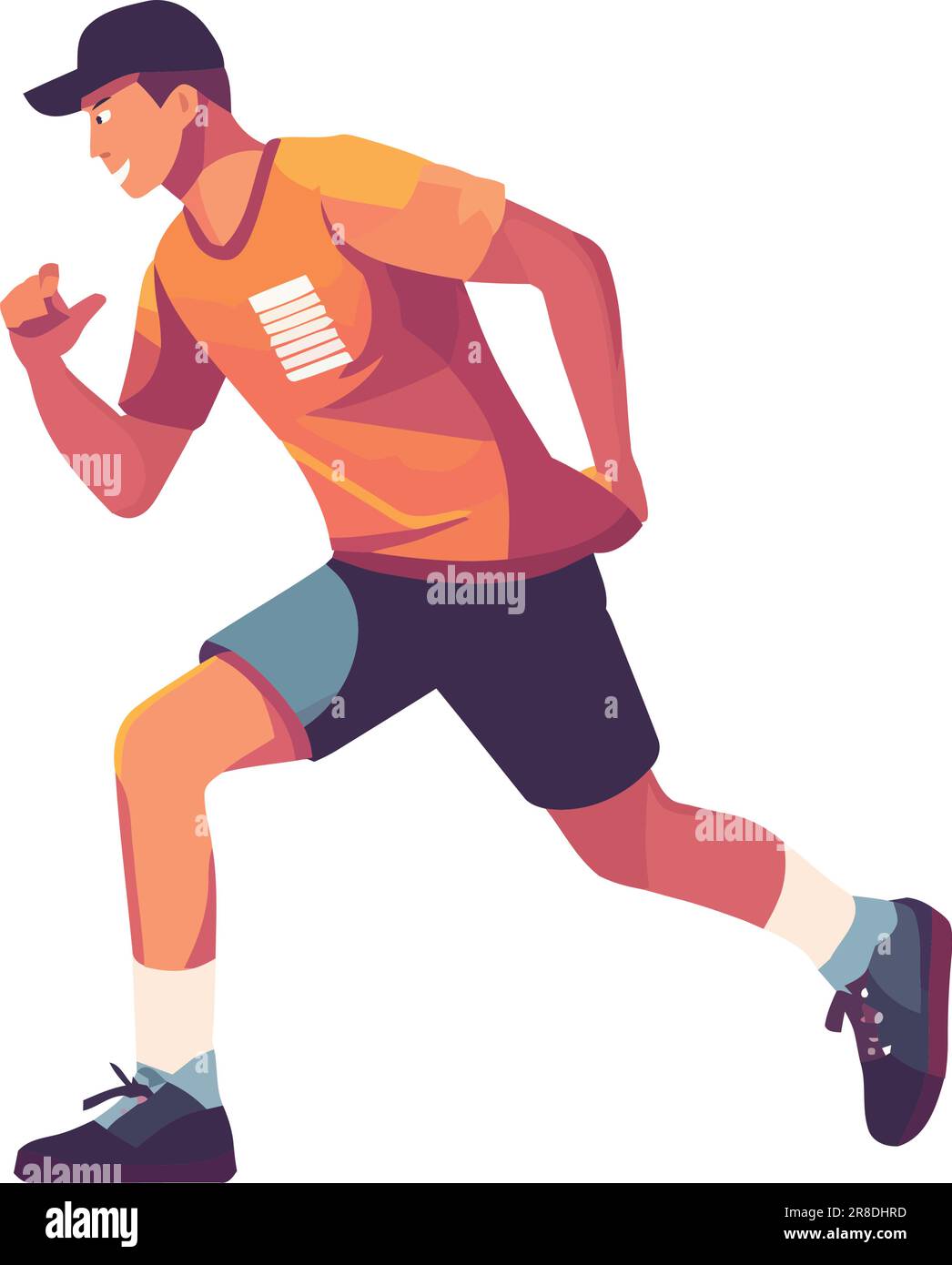 Muscular man jogging activity Stock Vector Images - Alamy