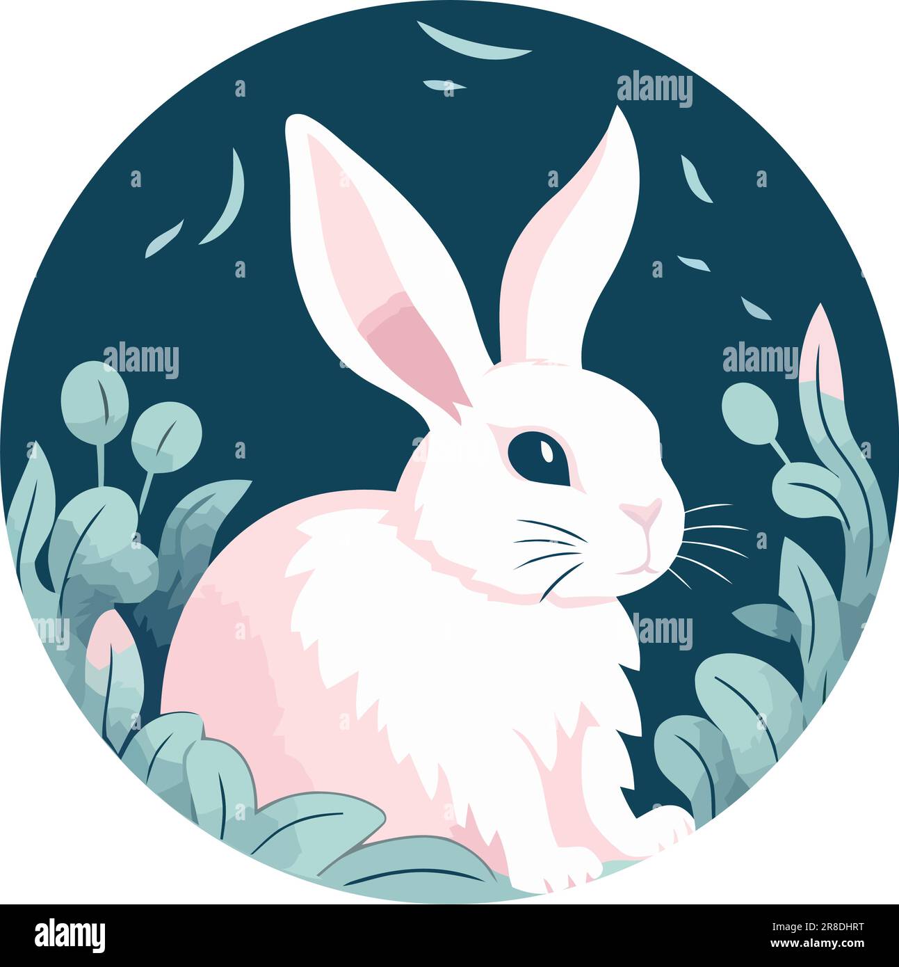 Cute baby rabbit symbolizes springtime celebration Stock Vector Image ...