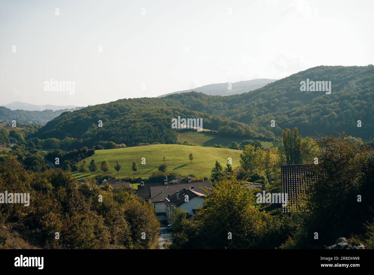 View of Erro Lintzoain village in Navarre province, Spain - may 2023 ...