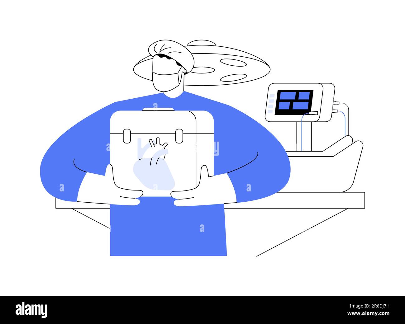 Heart transplant surgery abstract concept vector illustration Stock ...