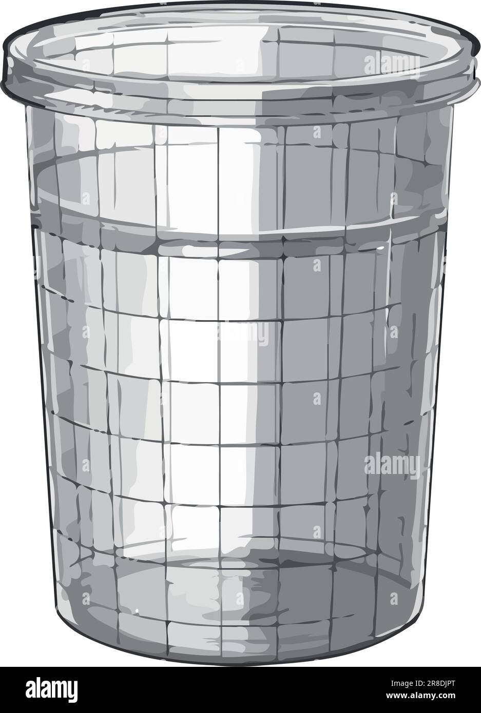 Transparent plastic basket, empty and clean design Stock Vector Image ...