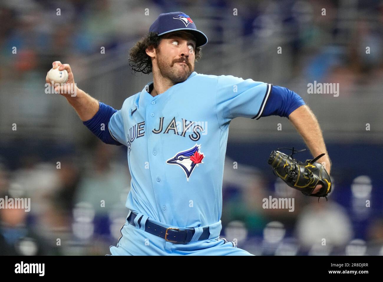 Toronto Blue Jays relief pitcher Jordan Romano throws during the ninth ...