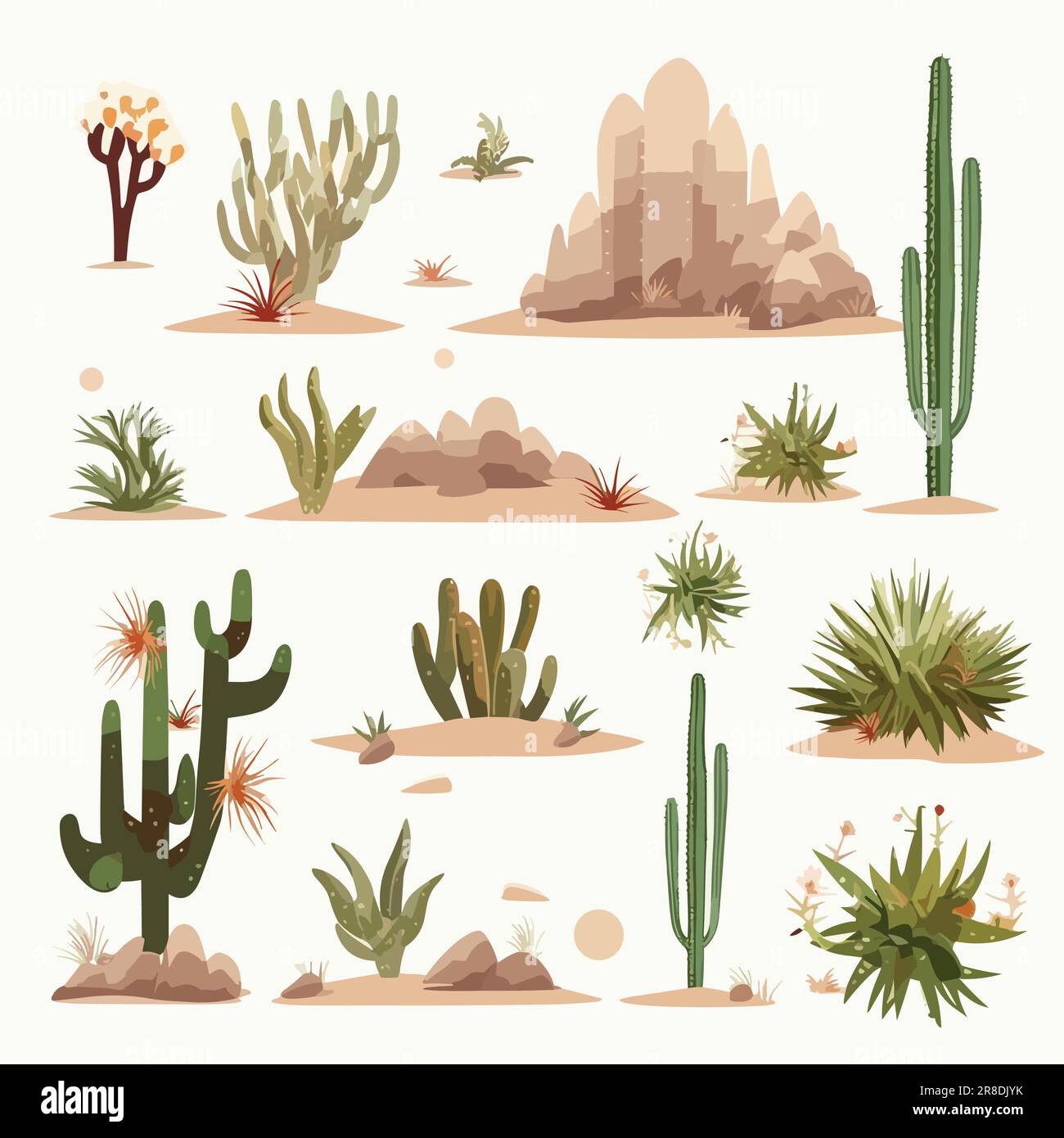 Spring desert Stock Vector Images - Alamy