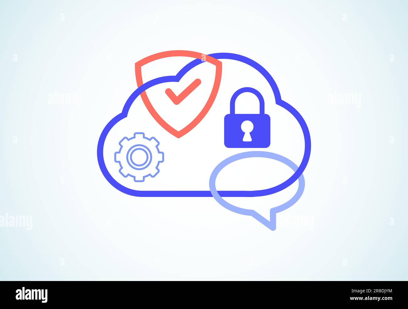 Cloud Computing Security Design Concept Online Security And Data