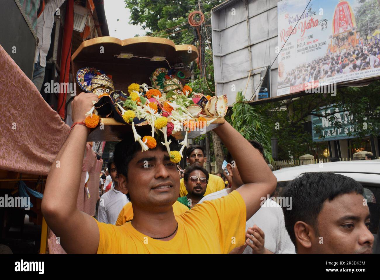 Kolkata, India. 20th June, 2023. The devotees of the International Society Of Krishna ...
