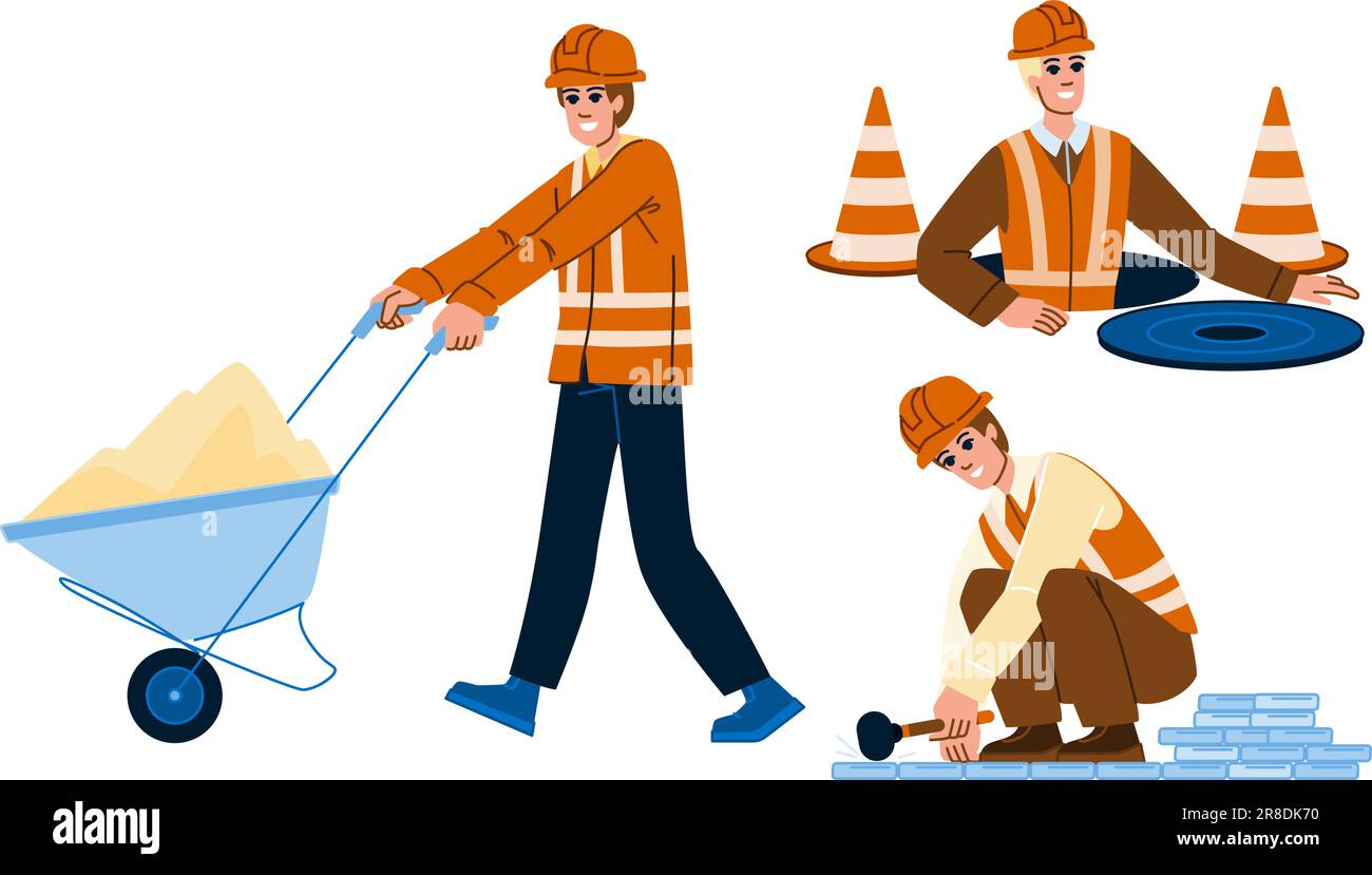 worker street vector Stock Vector Image & Art - Alamy