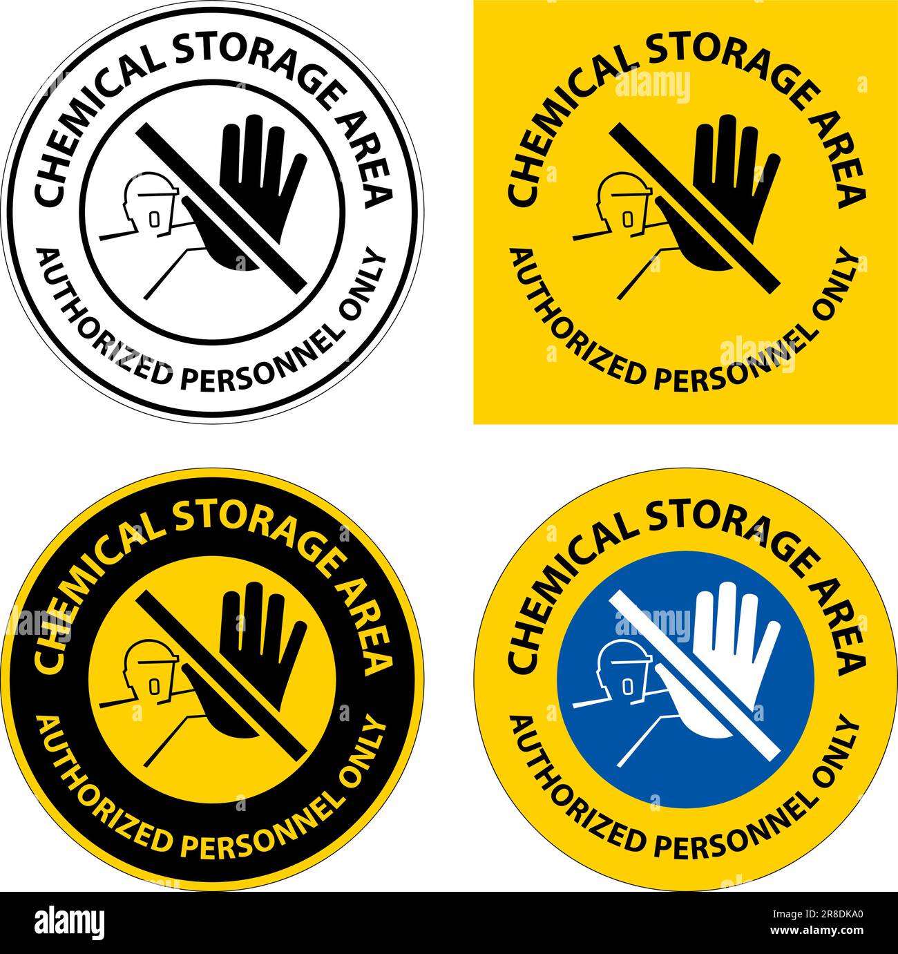 Chemical Storage Area Authorized Personnel Only Symbol Sign Stock ...
