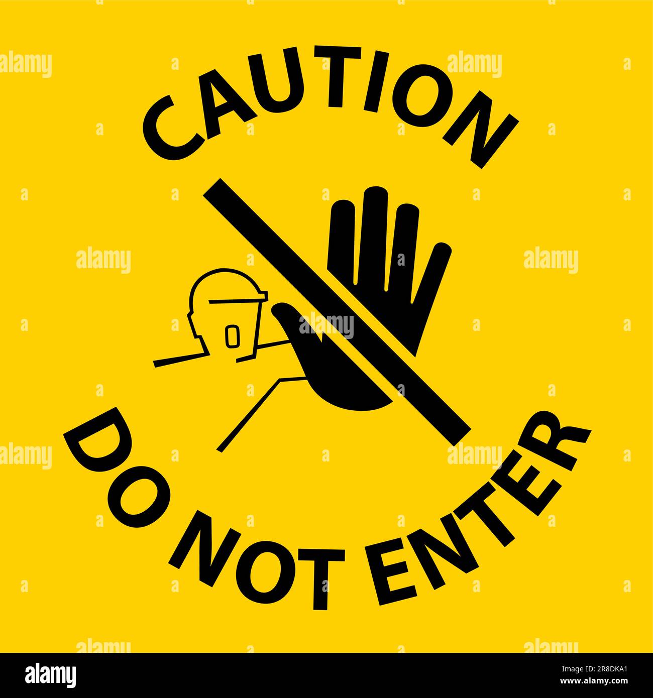 Caution Do Not Enter Symbol Sign on white background Stock Vector Image ...
