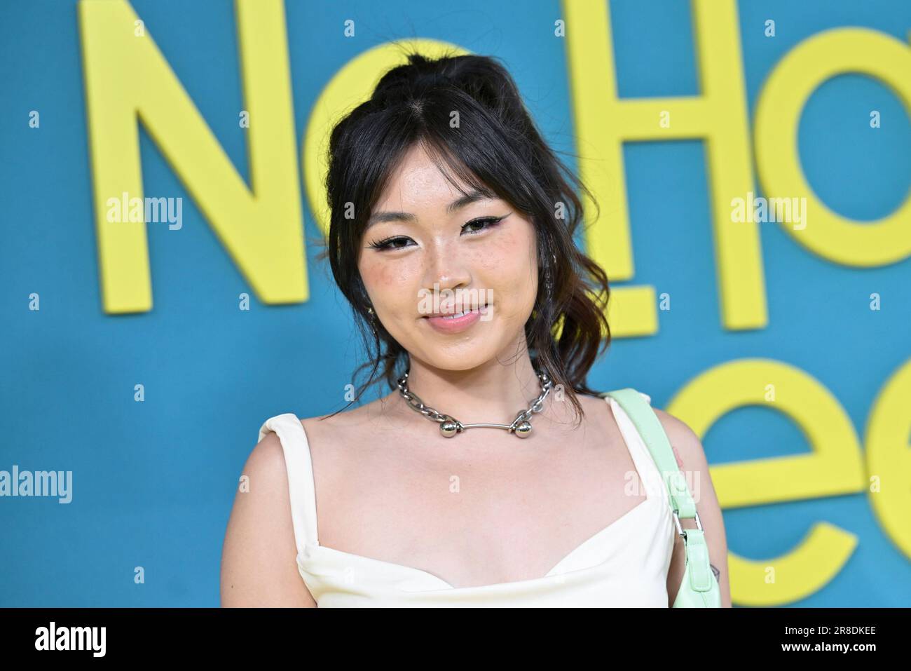 Charlize Chiu attends the premiere for "No Hard Feelings" at AMC ...