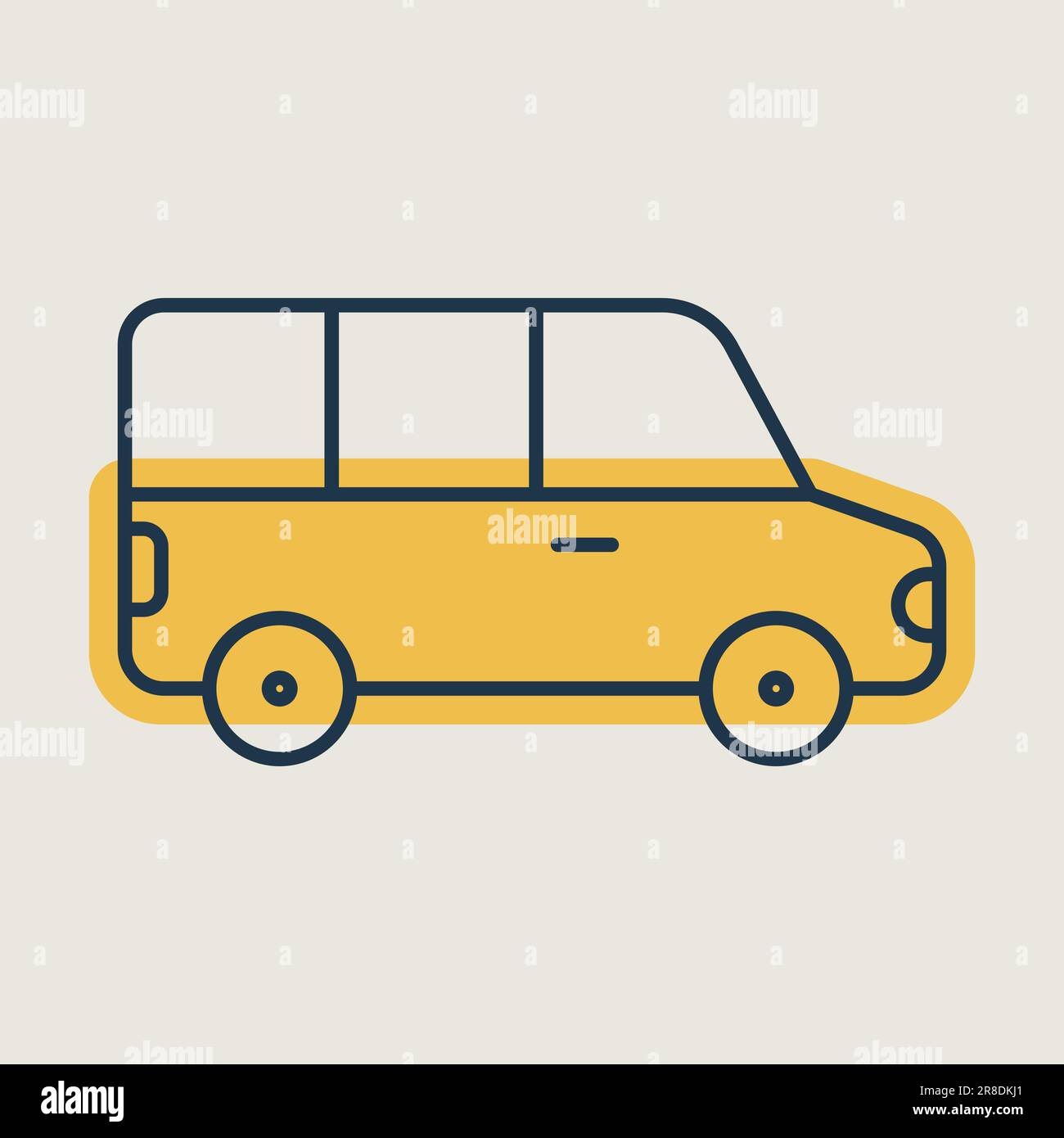 Airport shuttle minivan, shuttle bus vector icon. Graph symbol for ...
