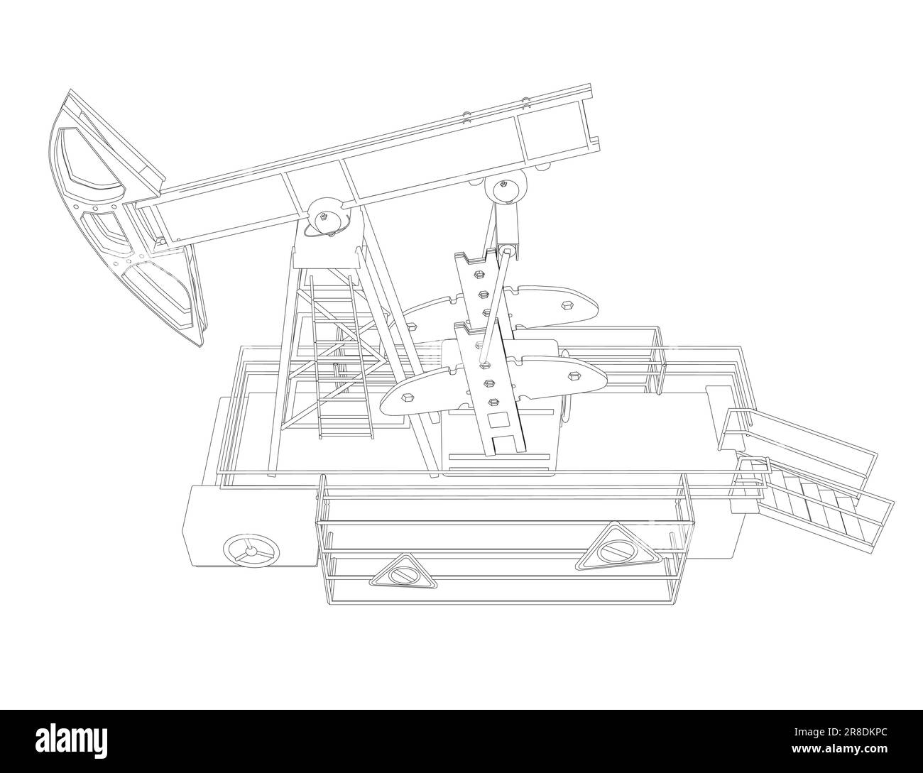 Outline Oil pump icon. Oil pump symbol. Vector illustration. Oil ...