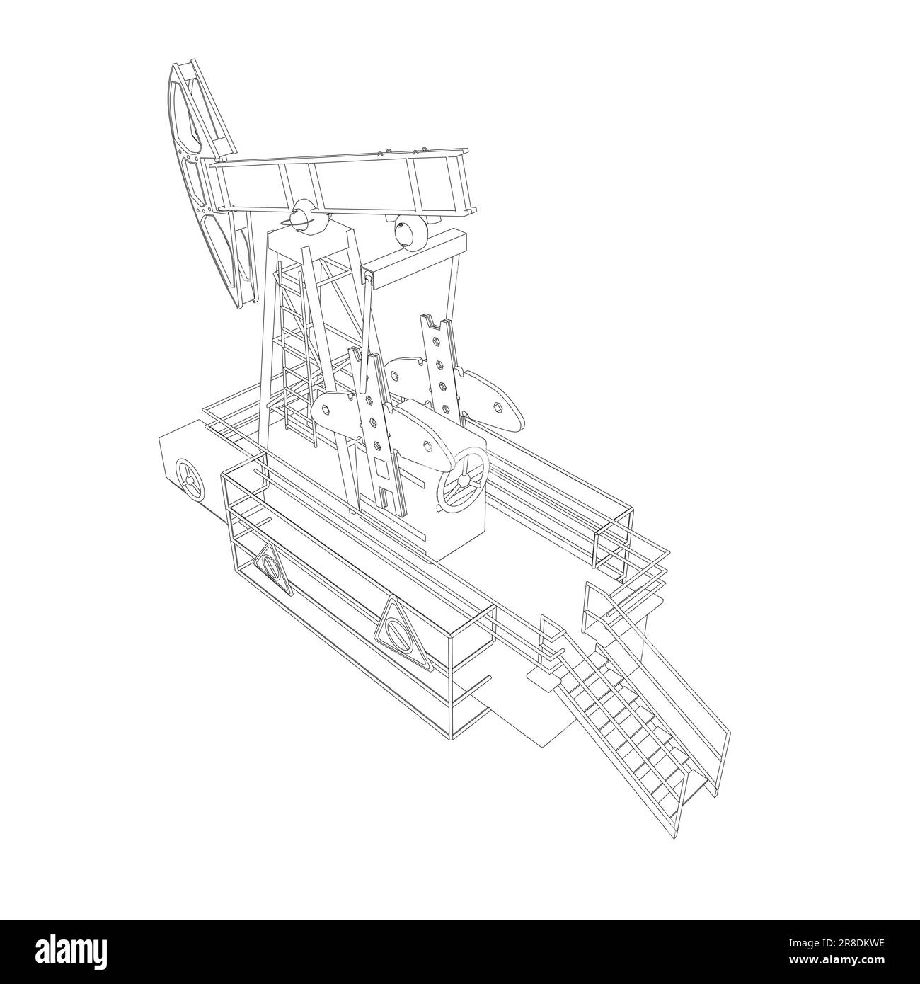 Outline Oil pump icon. Oil pump symbol. Vector illustration. Oil ...