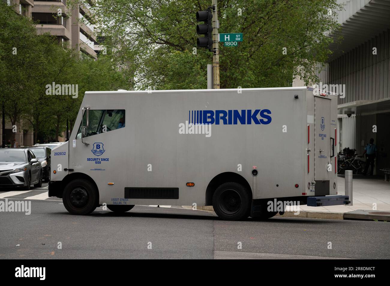 Washington, USA. 20th June, 2023. A general view of a Brinks armored truck driving in Washington ...