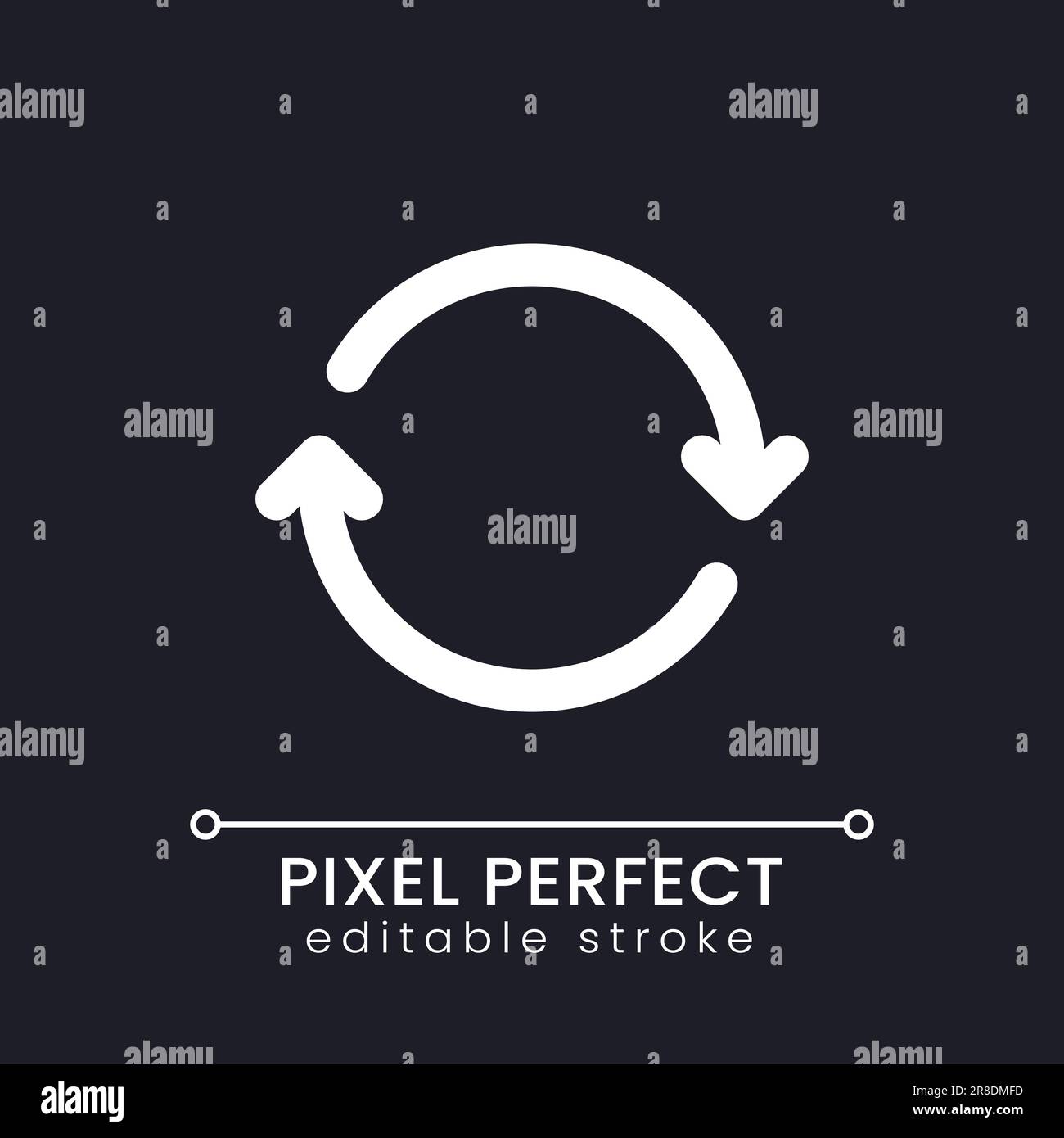 System upgrade pixel perfect white linear ui icon for dark theme Stock Vector Image & Art - Alamy