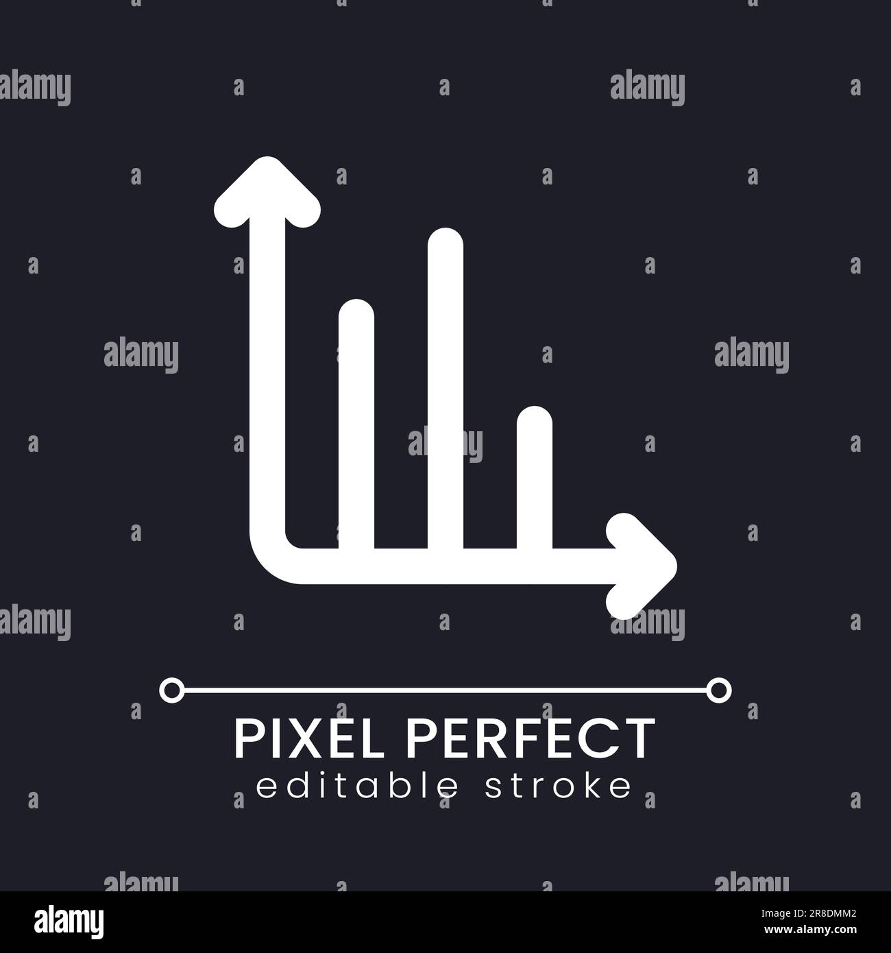 Infochart pixel perfect white linear ui icon for dark theme Stock Vector Image & Art - Alamy