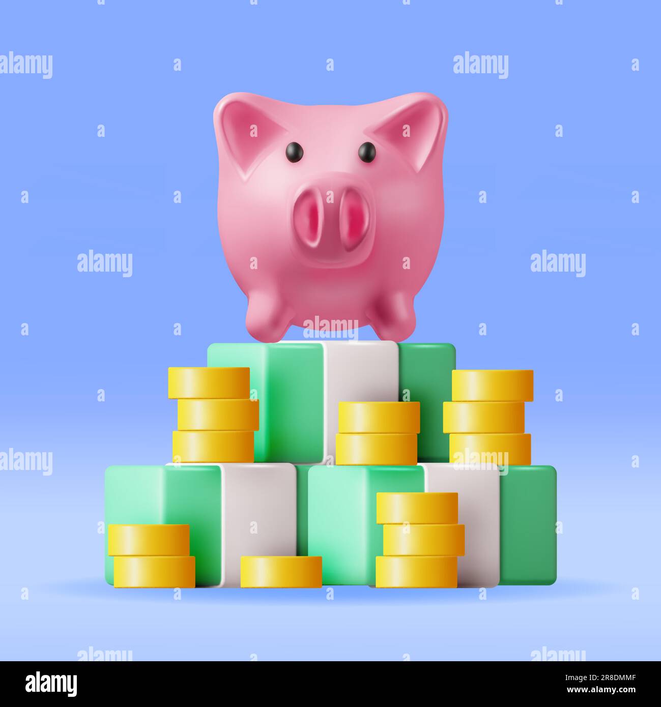 Paper green piggy bank Stock Vector Images - Alamy