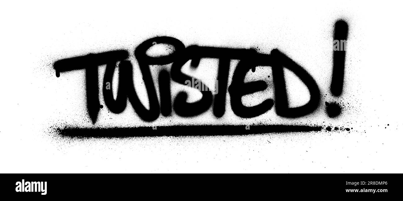graffiti twisted word sprayed in black over white Stock Vector Image ...