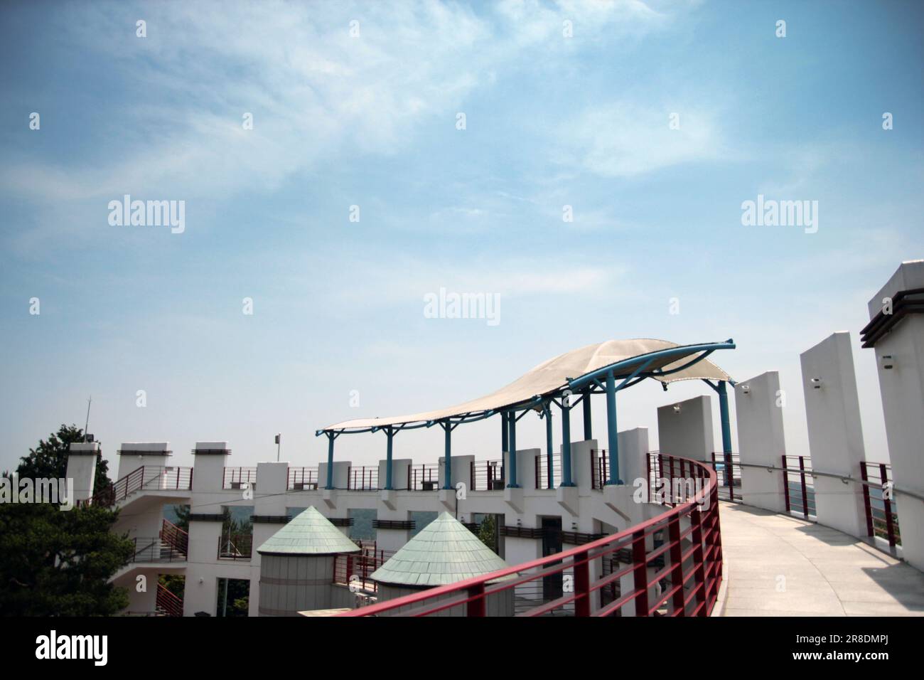 View of the observatory of Jinyang Lake, Jinju-si, Korea, Lakeside ...