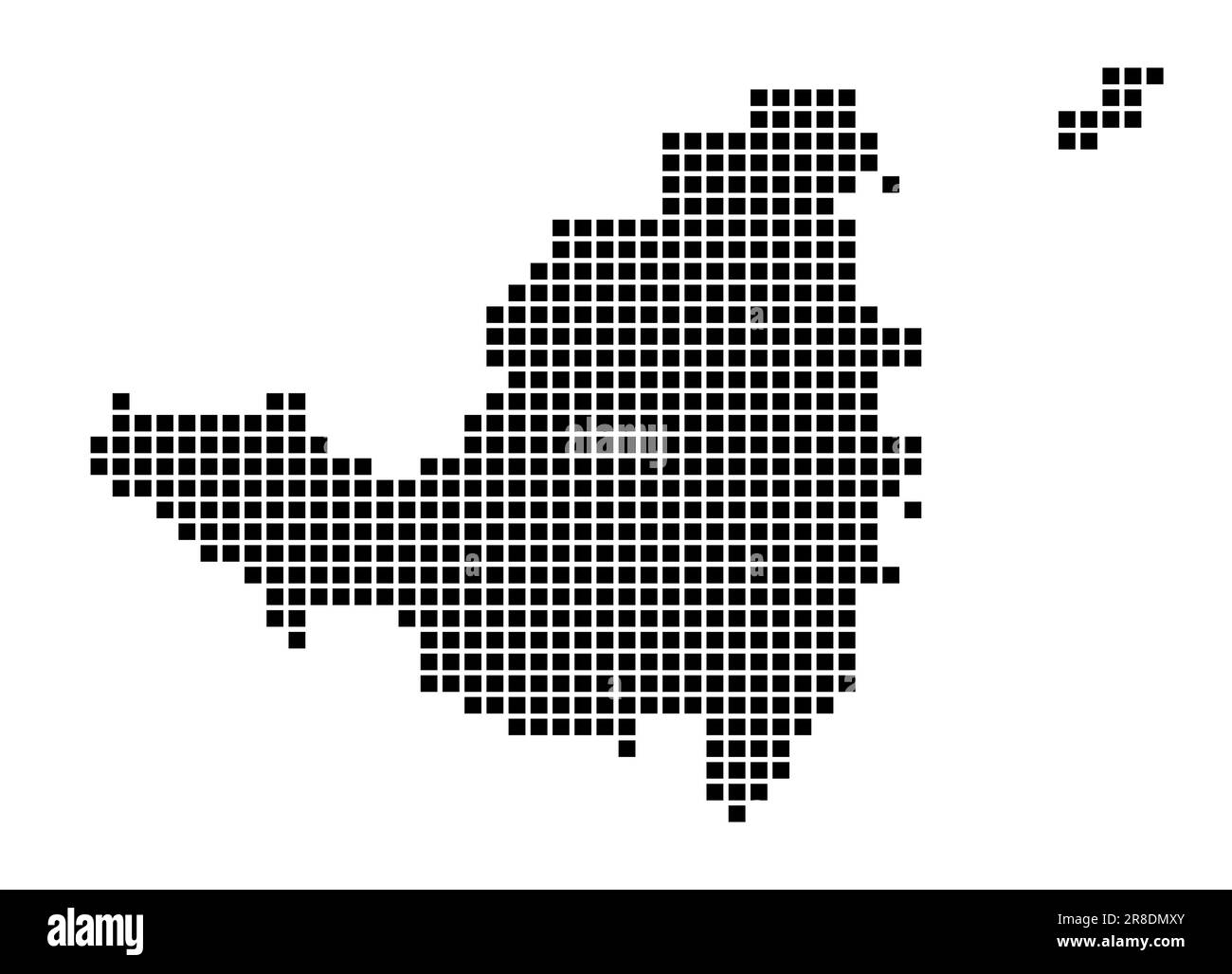 Saint Martin map. Map of Saint Martin in dotted style. Borders of the ...