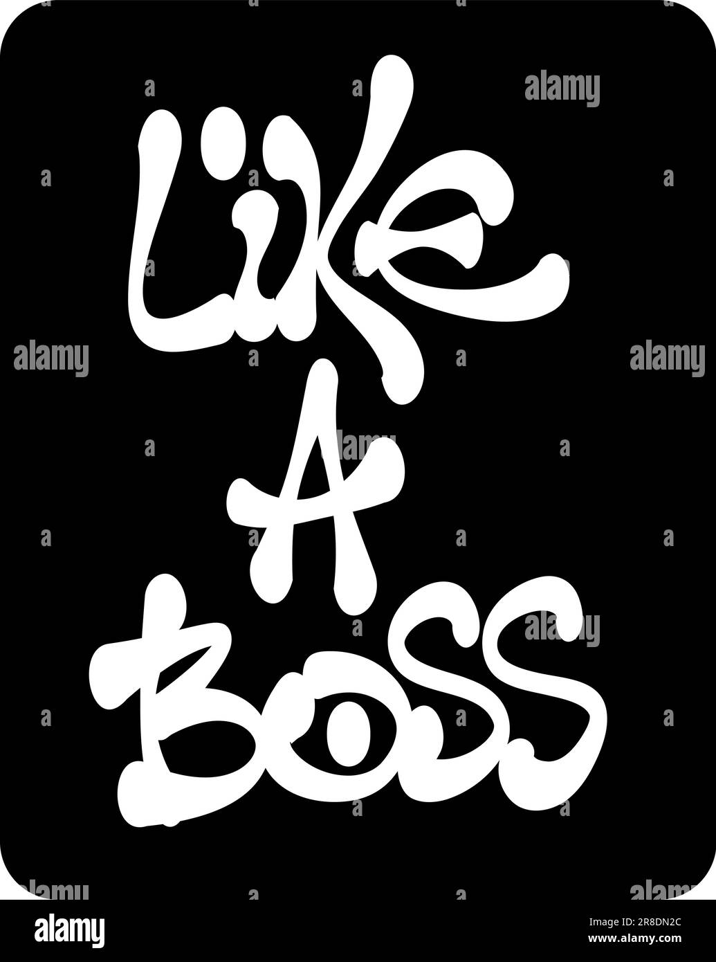 like a boss text icon in black and white Stock Vector Image & Art - Alamy