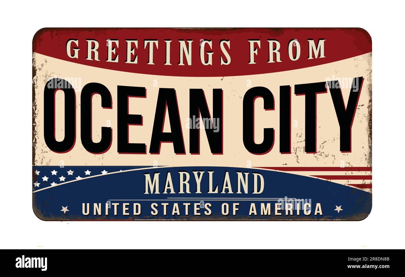 Antique map of ocean city Stock Vector Images - Alamy