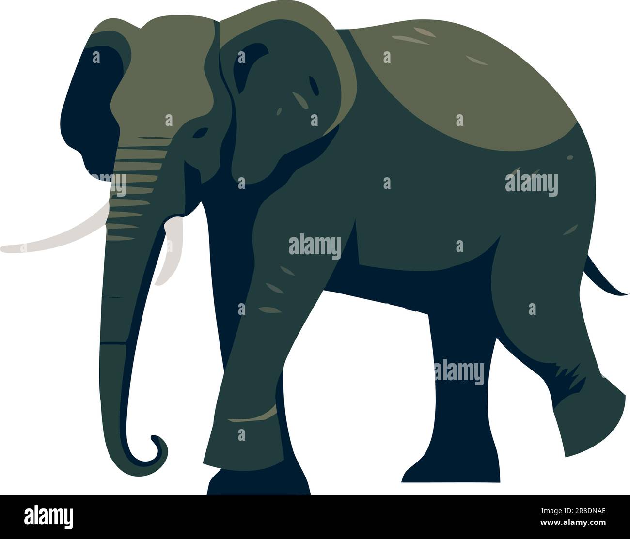 Cute elephant walking Stock Vector Image & Art - Alamy