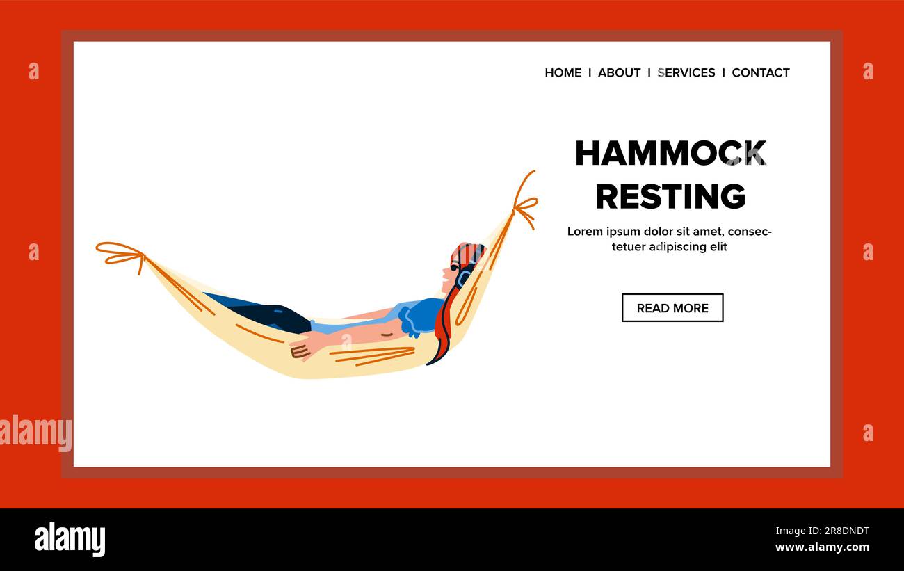 hammock resting vector Stock Vector Image & Art - Alamy