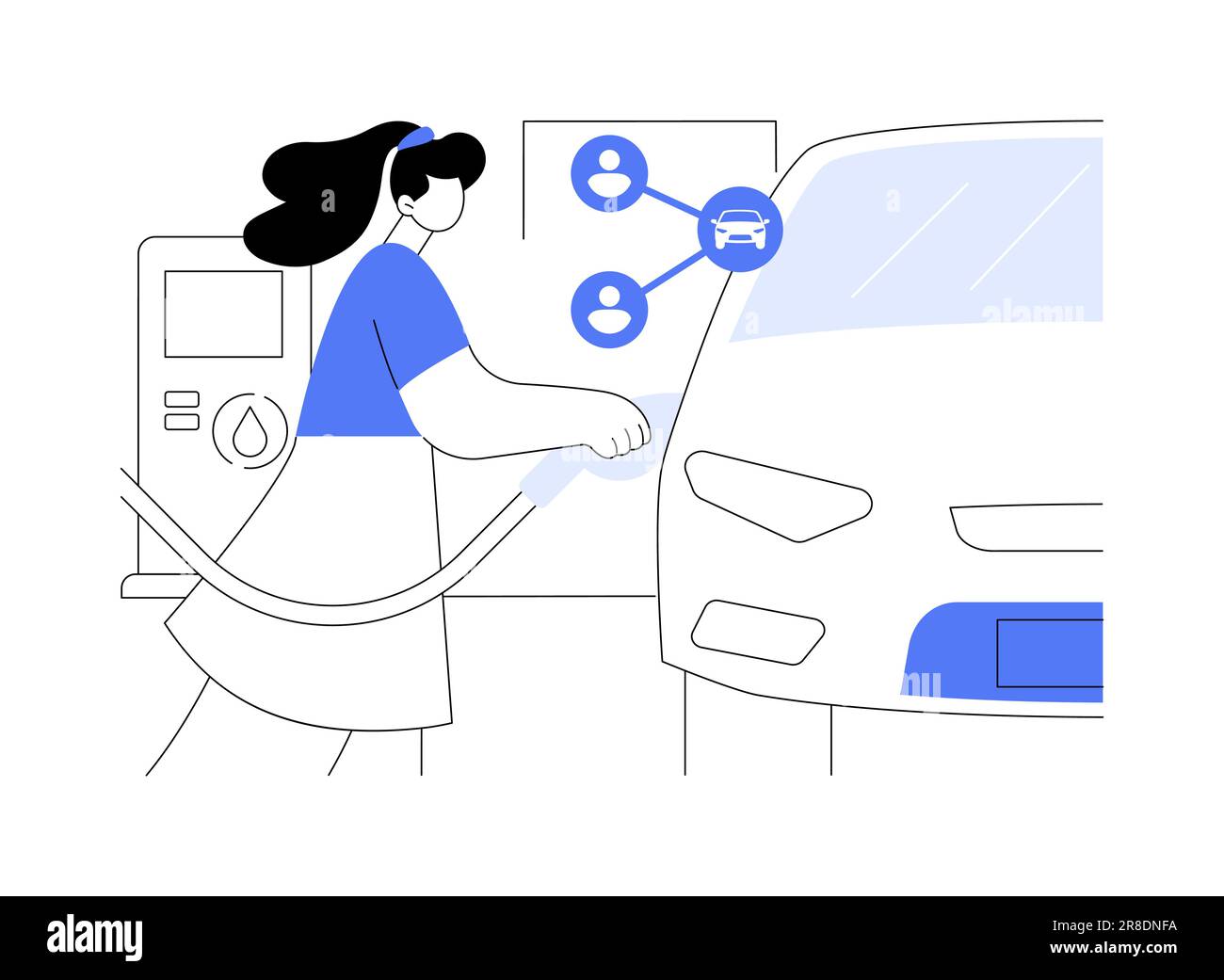 Refilling fuel abstract concept vector illustration Stock Vector Image ...