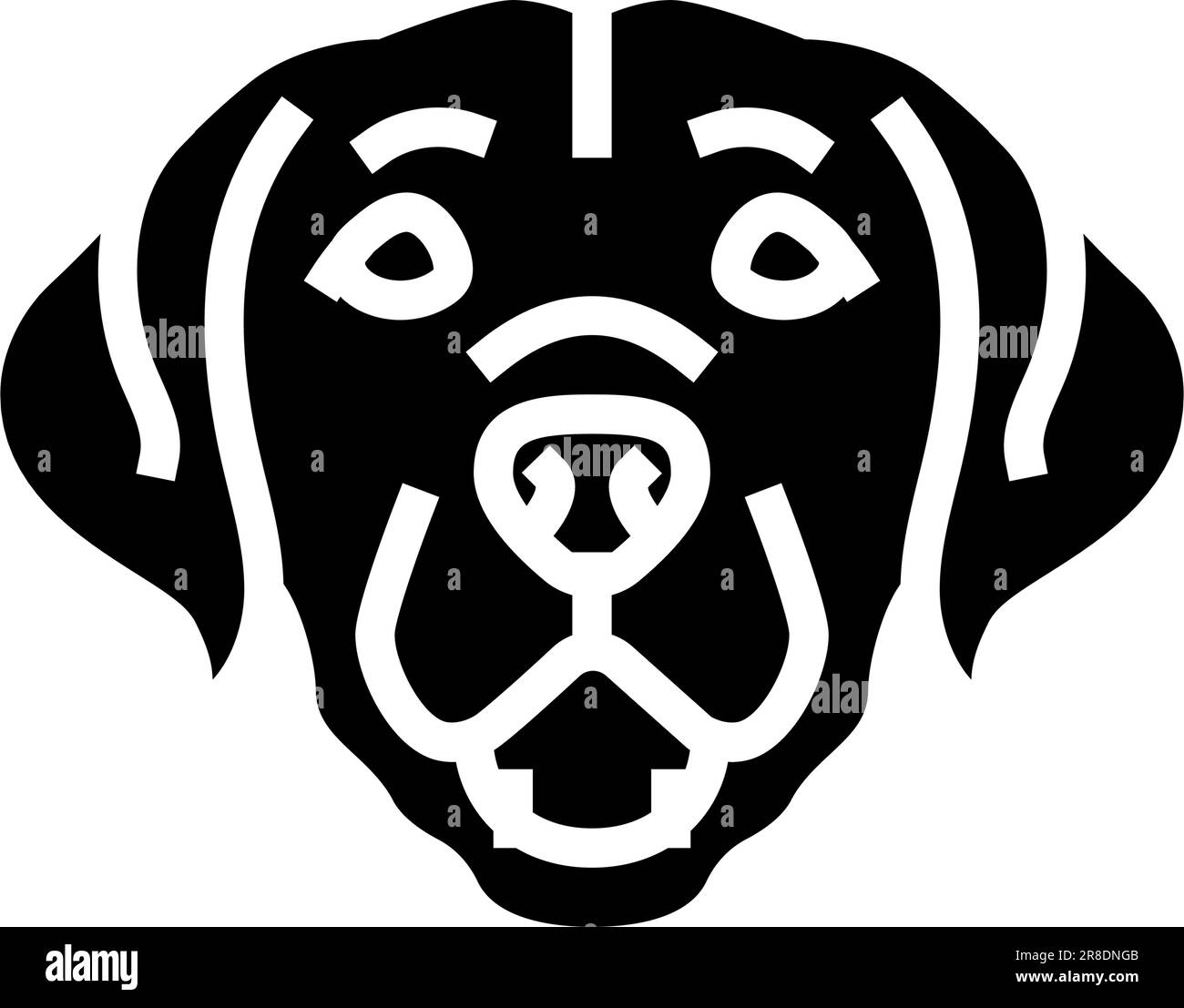 labrador retriever dog puppy pet glyph icon vector illustration Stock ...