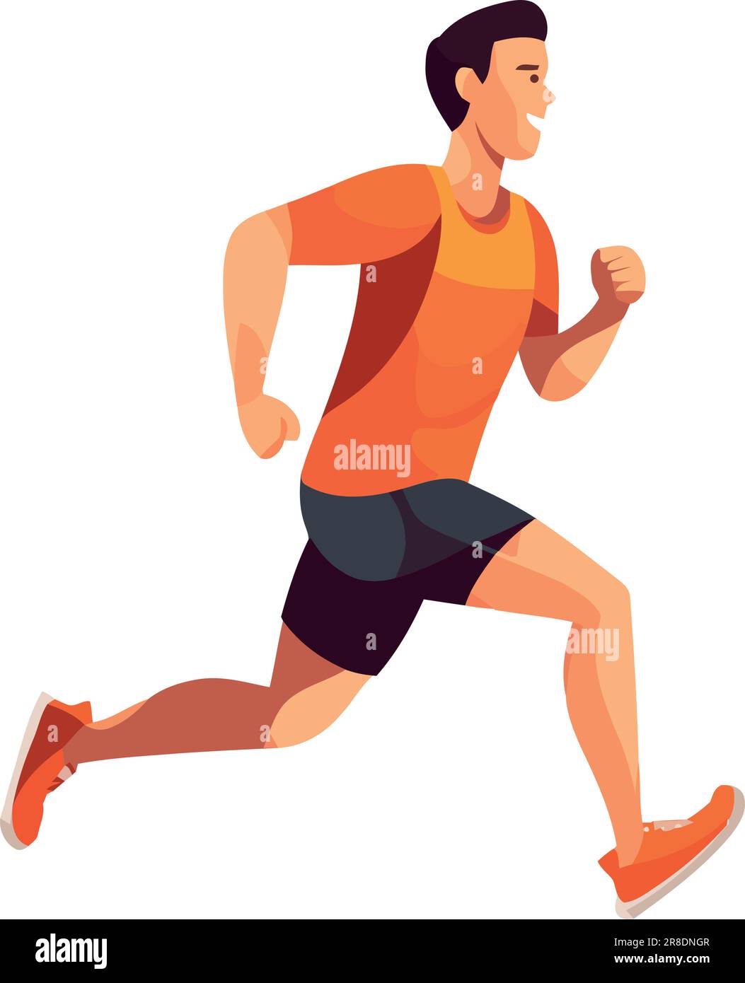 Muscular man jogging activity Stock Vector Images - Alamy