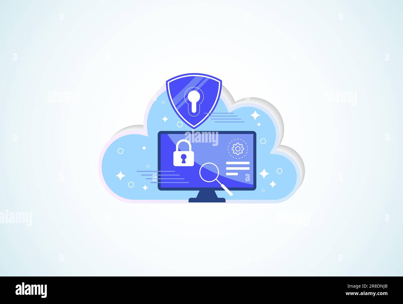 Cloud Computing Security Design Concept Online Security And Data