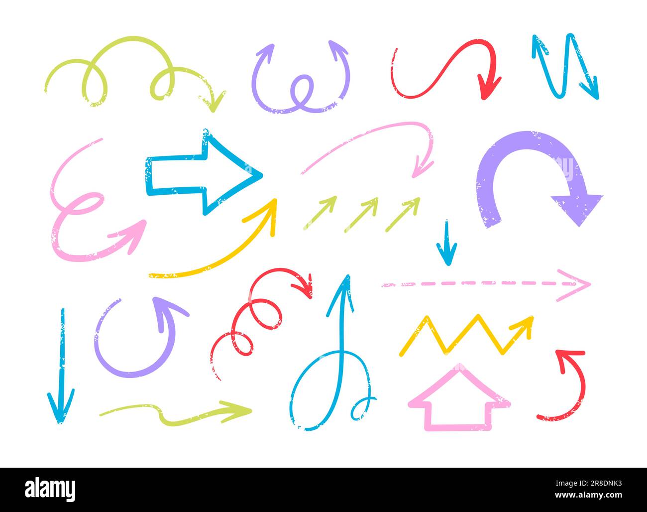 Arrows direction pointers hand drawn Stock Vector Image & Art - Alamy