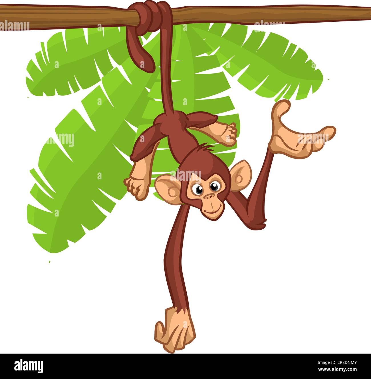 Upside Down Hanging Monkey Clipart