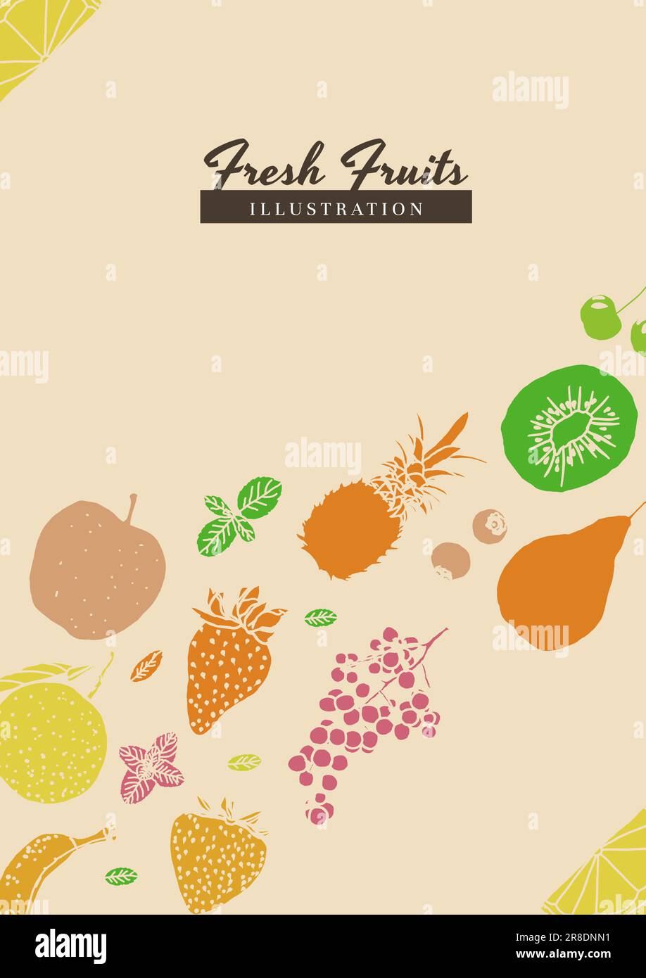 Retro fruit market poster hi-res stock photography and images - Alamy