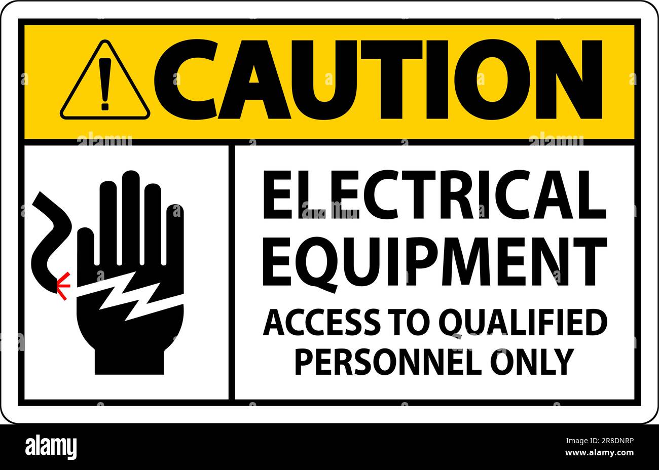 Caution Sign Electrical Equipment, Access To Qualified Personnel Only ...