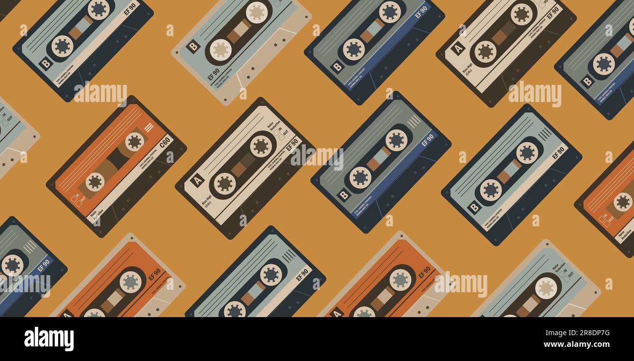 Classic tape cassettes Stock Vector Images - Alamy