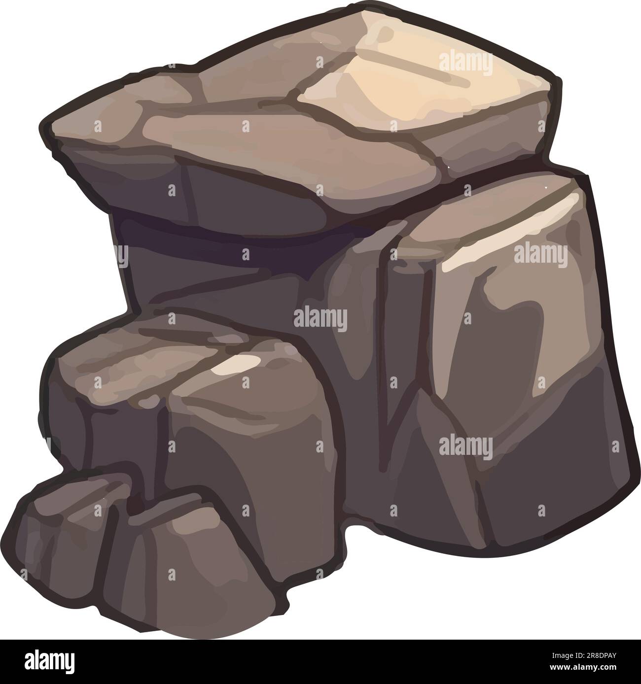 Rocks blocks Stock Vector Images - Alamy