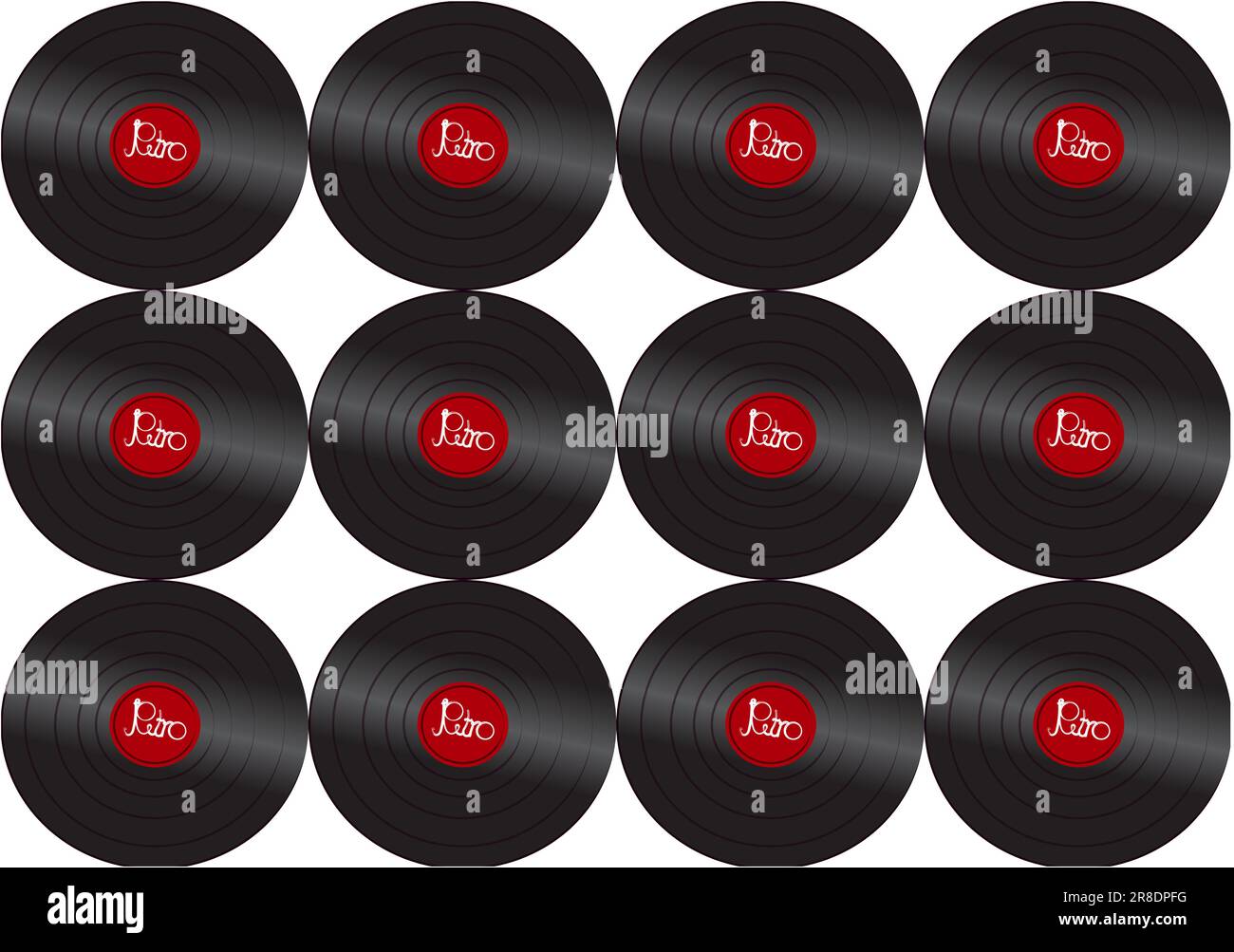 The pattern is made of black iridescent vinyl musical analogue retro ...