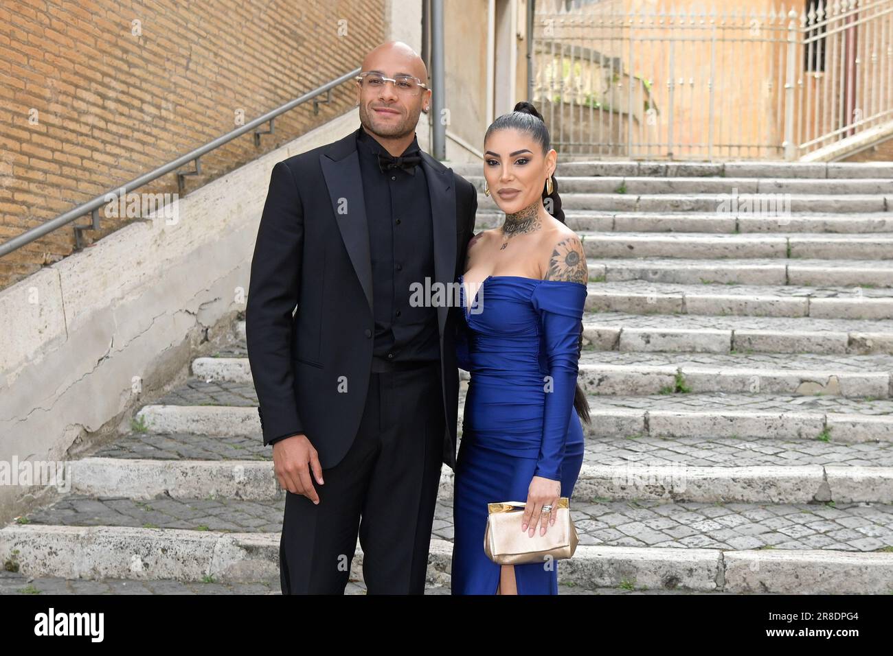 Rome, Italy. 20th June, 2023. Marcel Jacobs (l) and Nicole Dazza (r ...