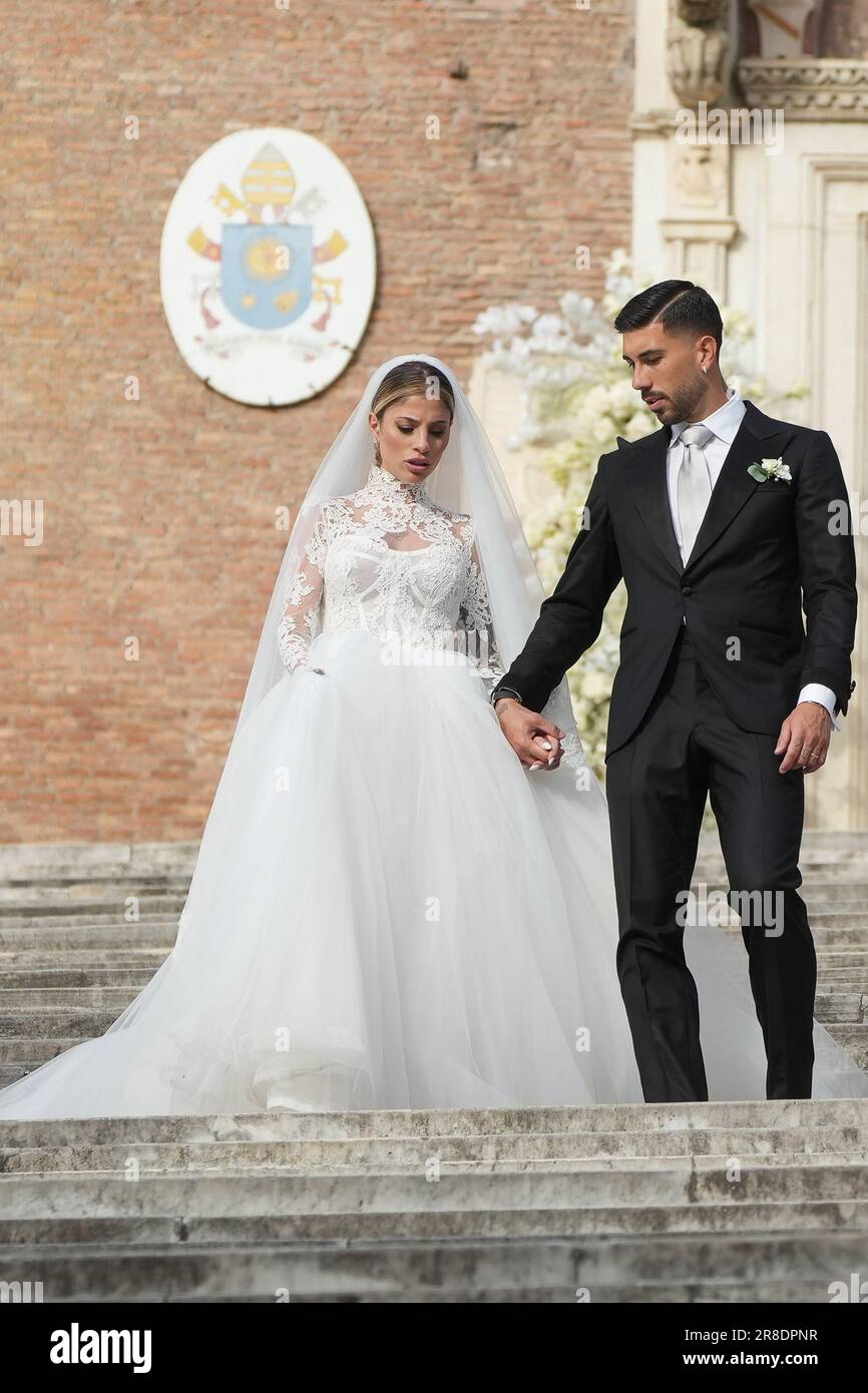 Rome, Italy. 20th June, 2023. Chiara Nasti (l) and Mattia Zaccagni (r ...