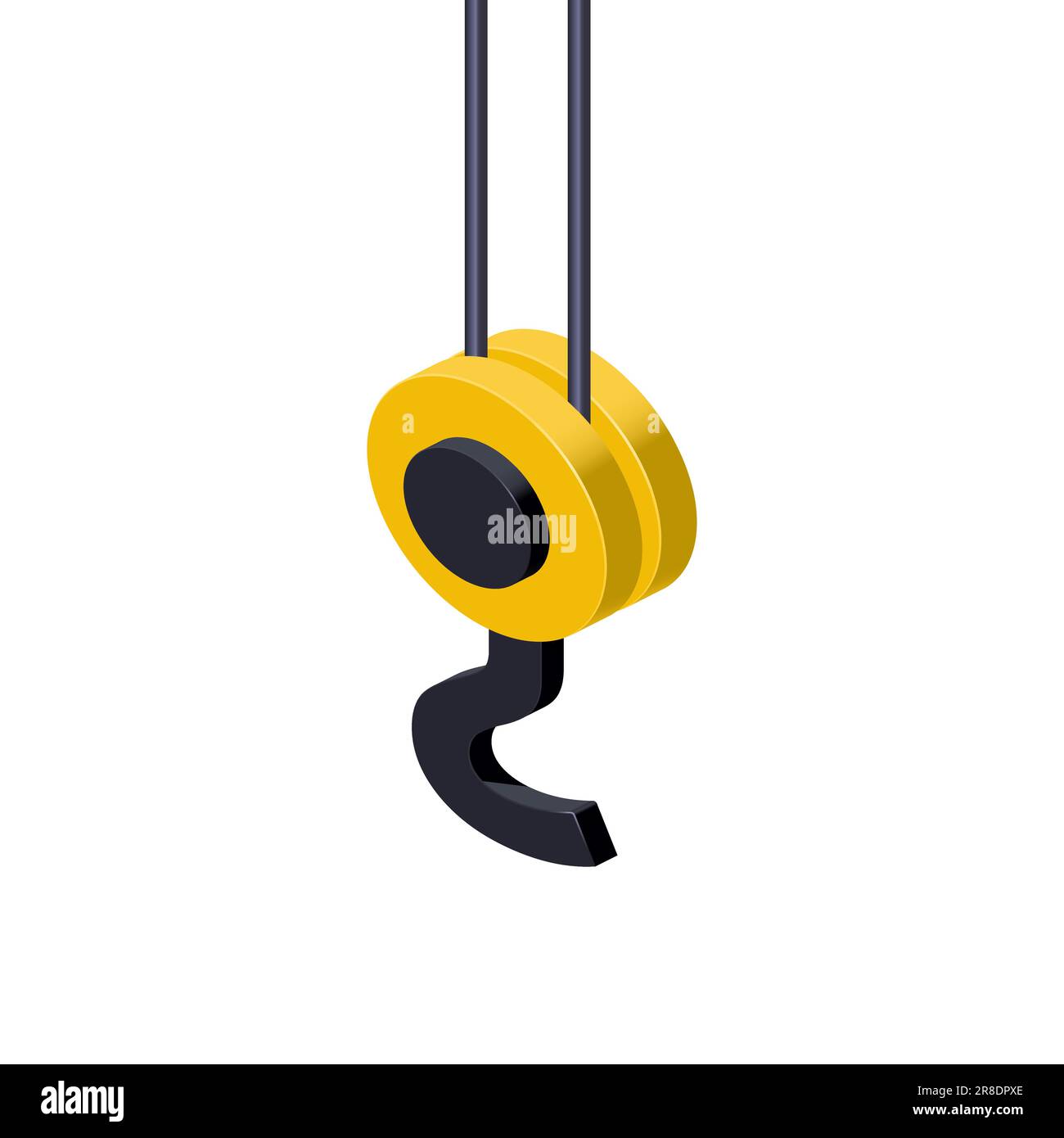 Crane hook design in isometric style for print and decoration. Vector ...