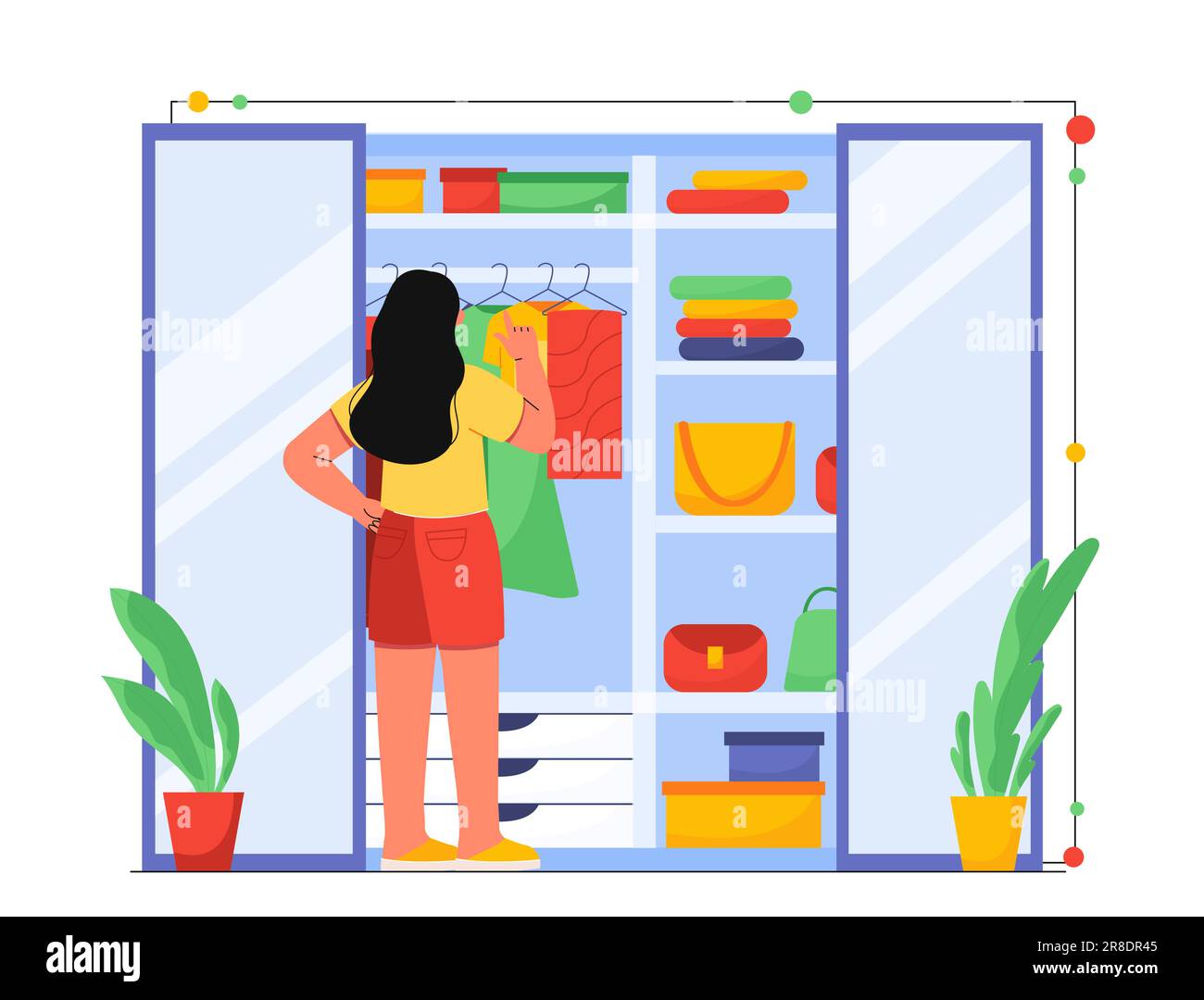 Woman door dress Cut Out Stock Images & Pictures - Alamy