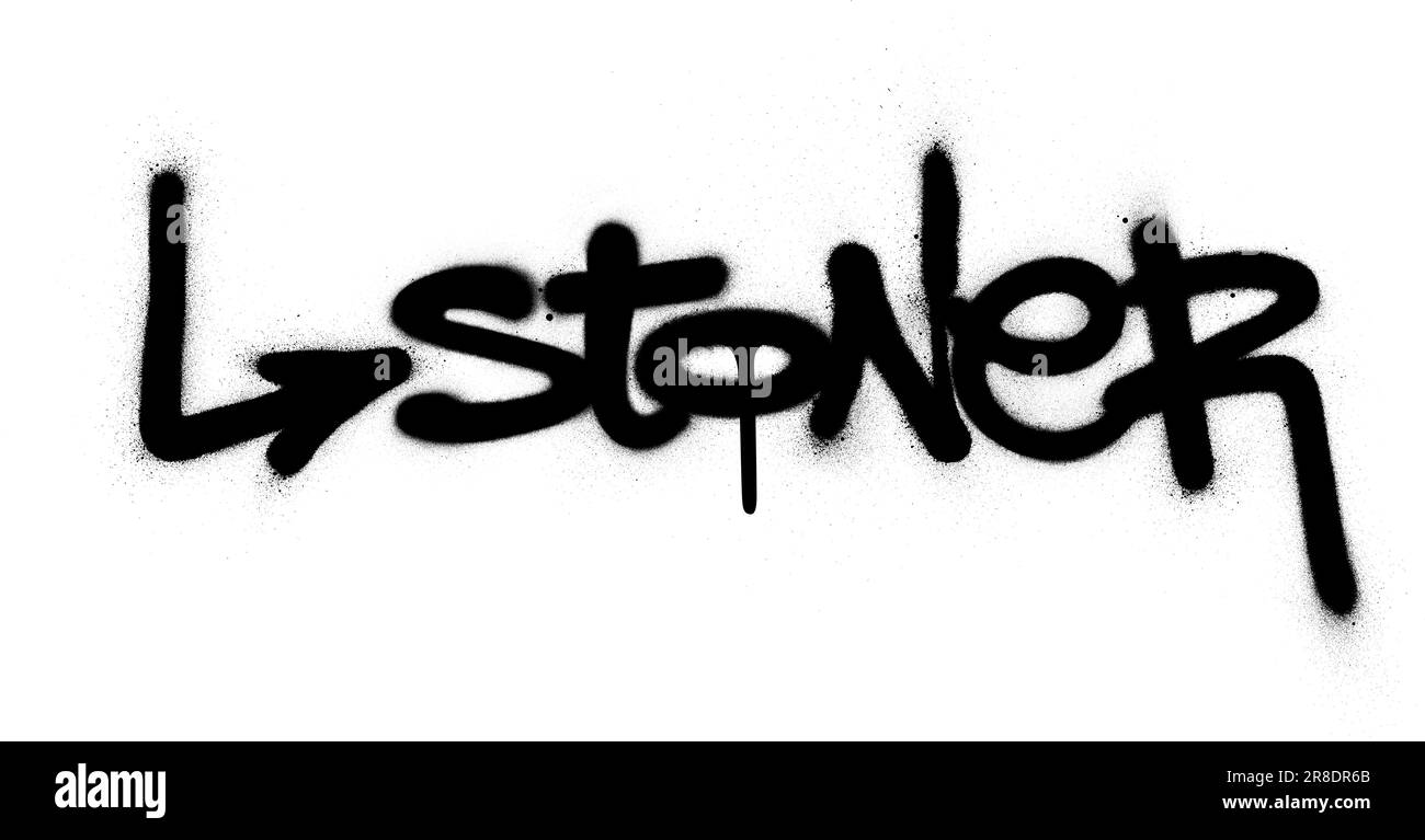 graffiti stoner word sprayed in black over white Stock Vector Image ...