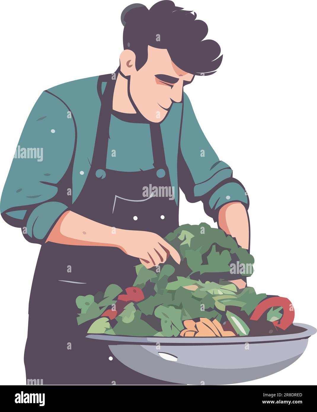 Hand holding a tomato plant Stock Vector Images - Alamy